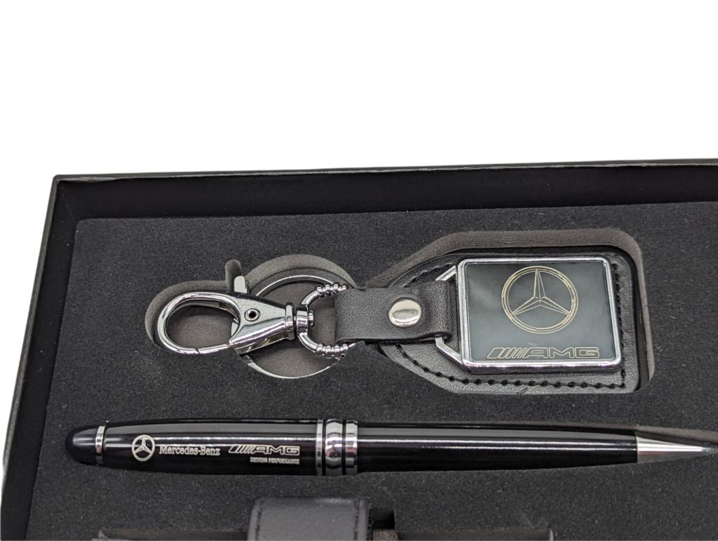 Genuine Leather Mercedes AMG Badge Wallet Sport Wallet, Key Fob, Pen ...
