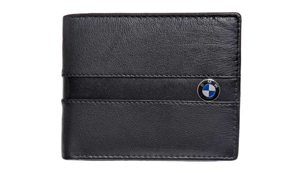 Black Elite Genuine Leather, BMW MSport Wallet with Rfid Blocker Gift ...