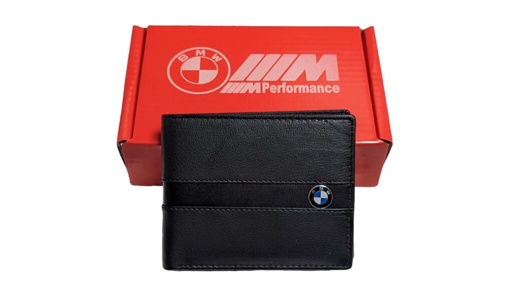 Black Elite Genuine Leather, BMW MSport Wallet with Rfid Blocker Gift ...